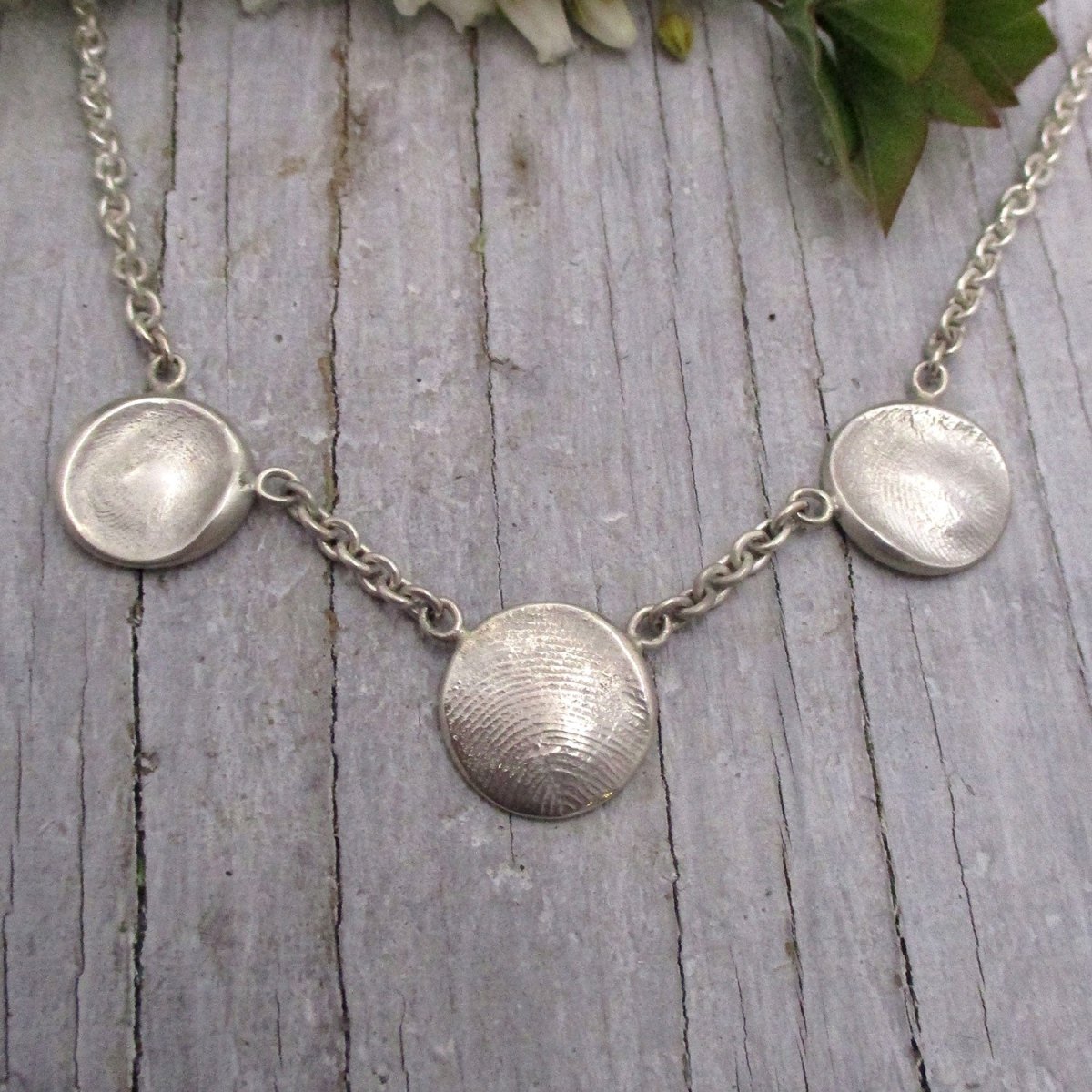 Family Fingerprints Impression Necklace - Add 1 - 5 Fingerprint Charms for Each Family Member ...