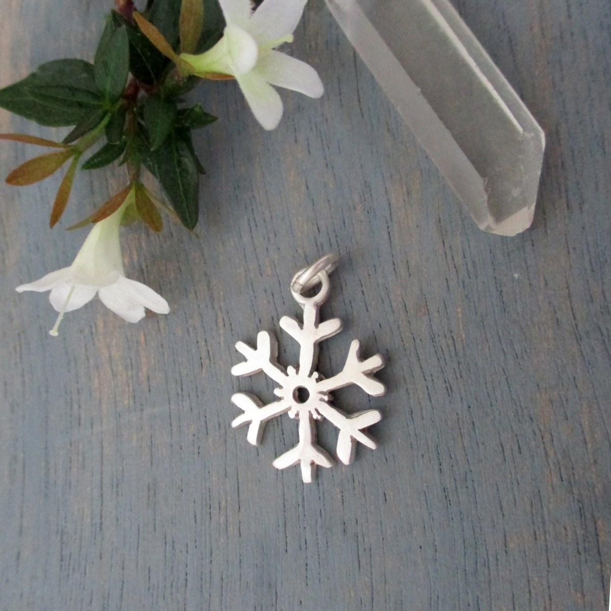14 Karat Gold Snowflake Charm Custom Handmade Personalized and Memorial ...