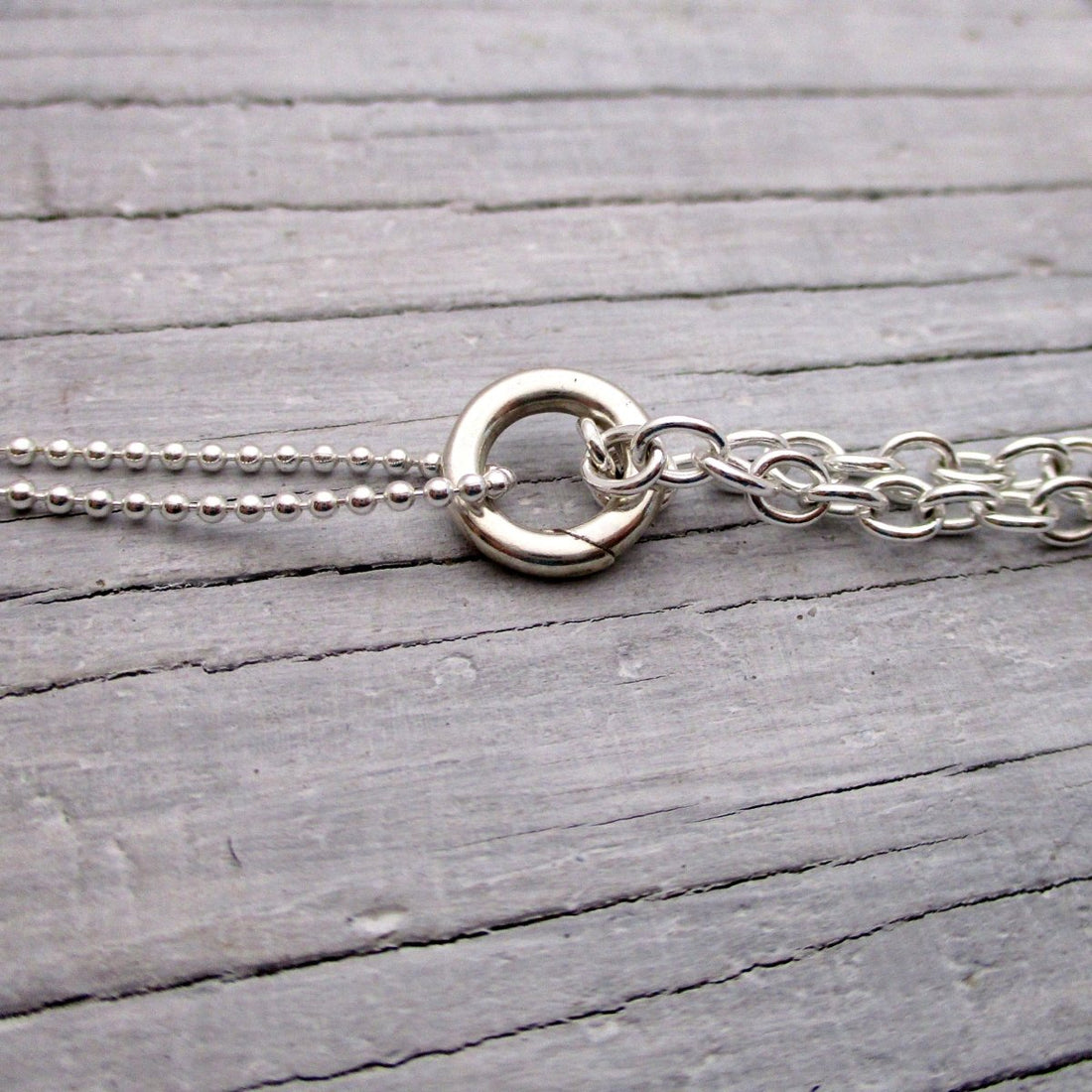 Add A Charm Circle Push Clasp in Sterling Silver Custom Handmade ...
