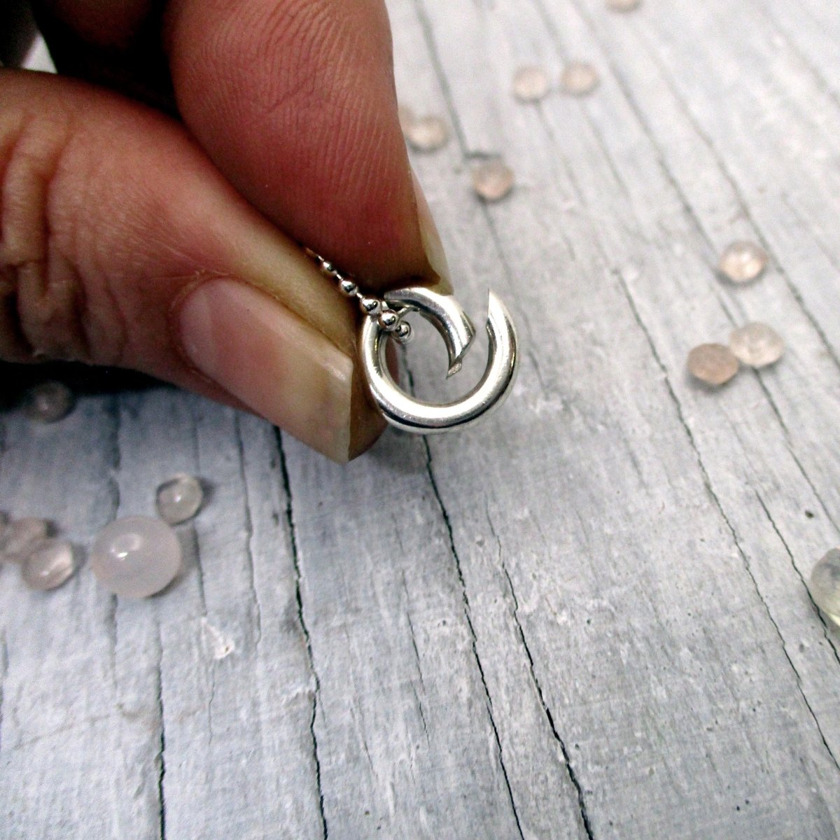 Add A Charm Circle Push Clasp in Sterling Silver Custom Handmade ...