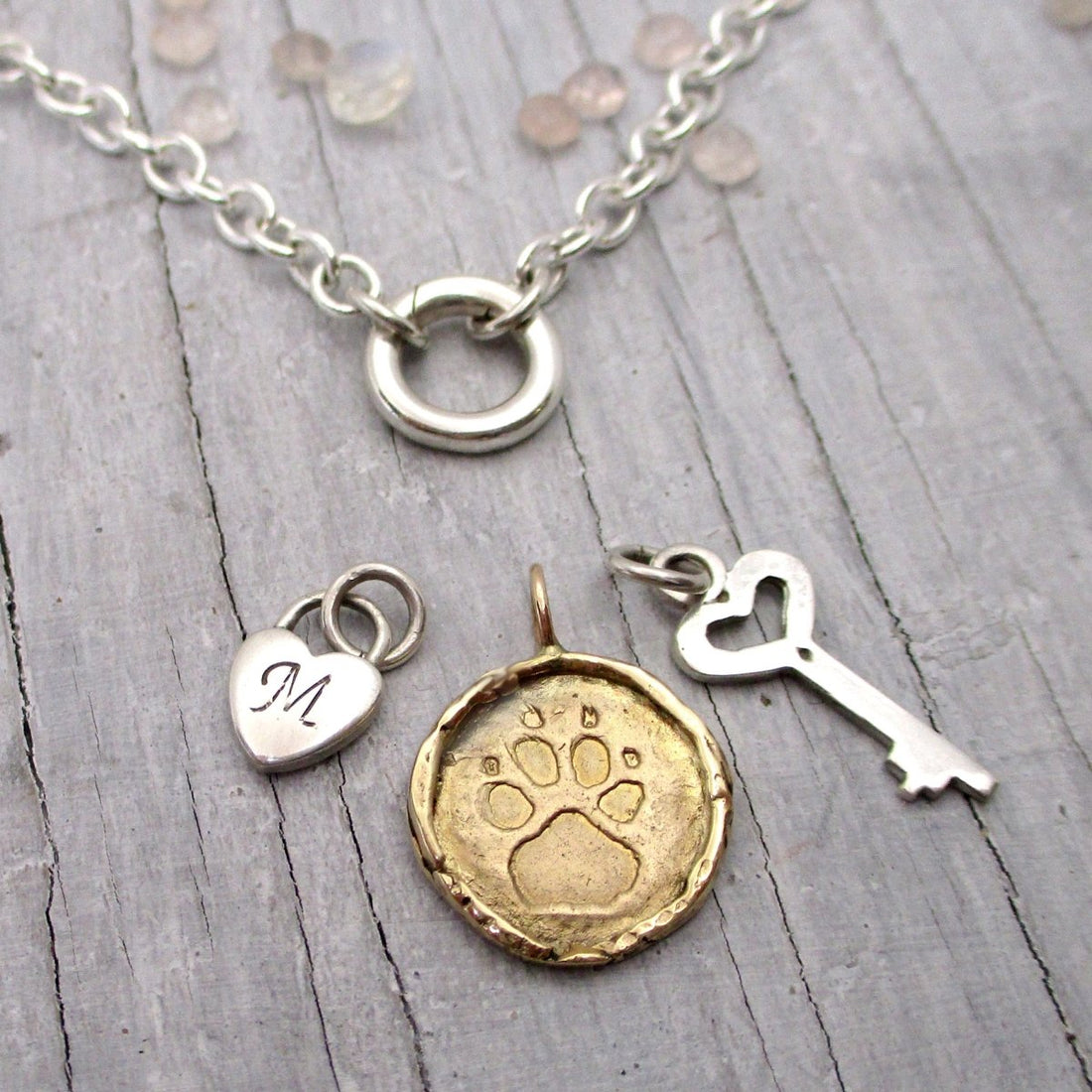 Add A Charm Circle Push Clasp in Sterling Silver Custom Handmade ...