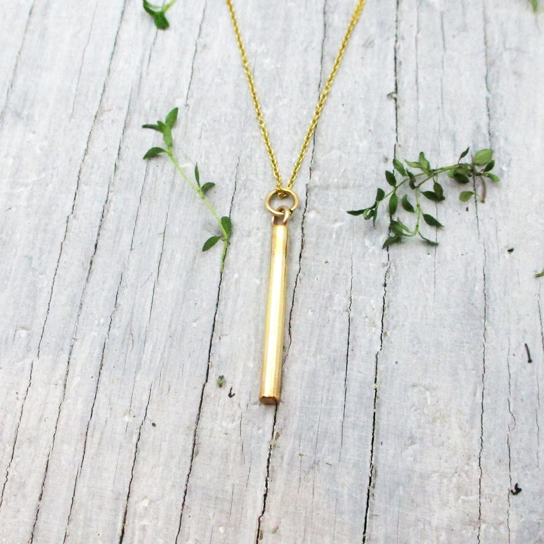 Narrow Solid 14K Gold Cylinder Urn Necklace for Cremation Ashes, Holds ...