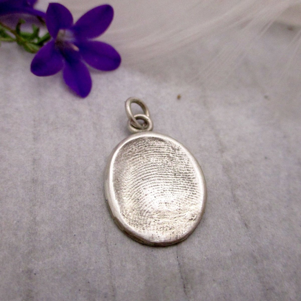 Sterling Silver Fingerprint Impression Pendant with Kit Custom Handmade ...