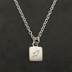 Sterling Silver Personalized Rocket Ship Charm – Luxe Design Jewellery