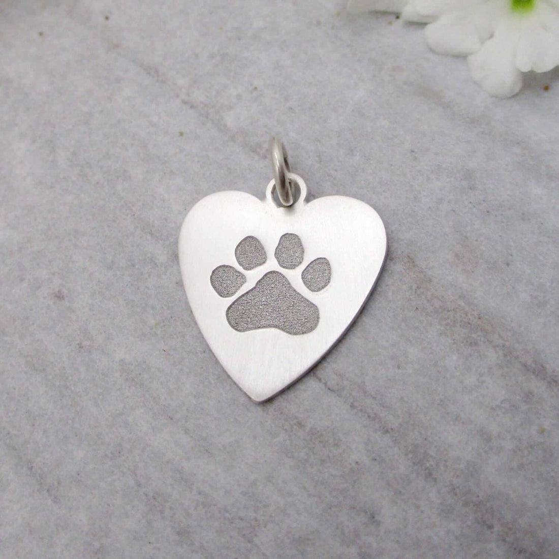 Your Dog or Cat's Own Paw Print Heart in Sterling – Luxe Design Jewellery